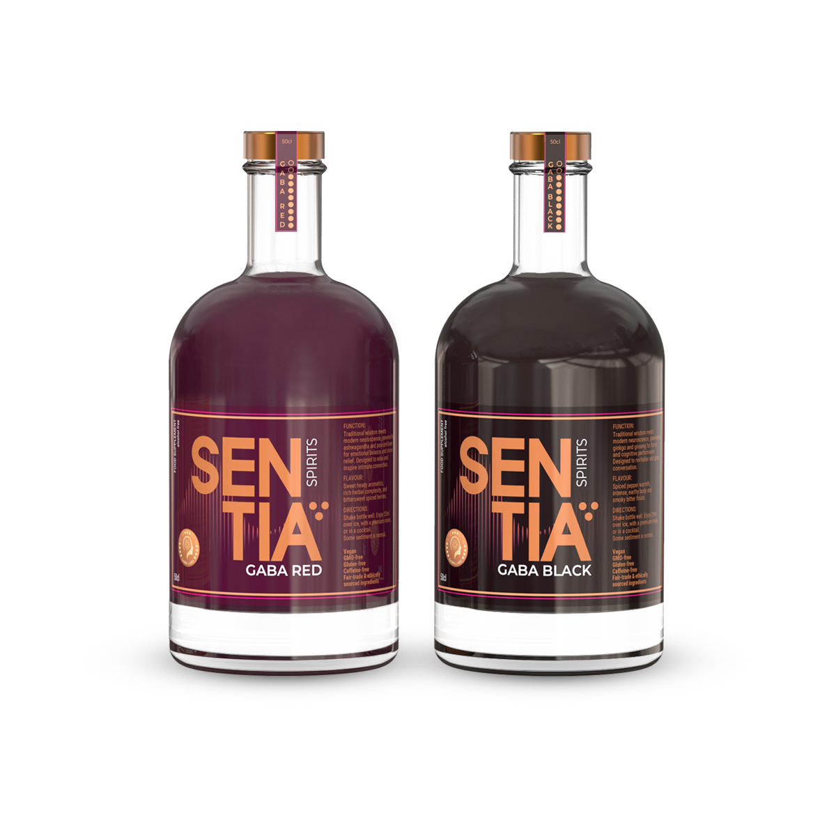 SENTIA GABA Red 50cl & Black 50cl – Sentia Spirits